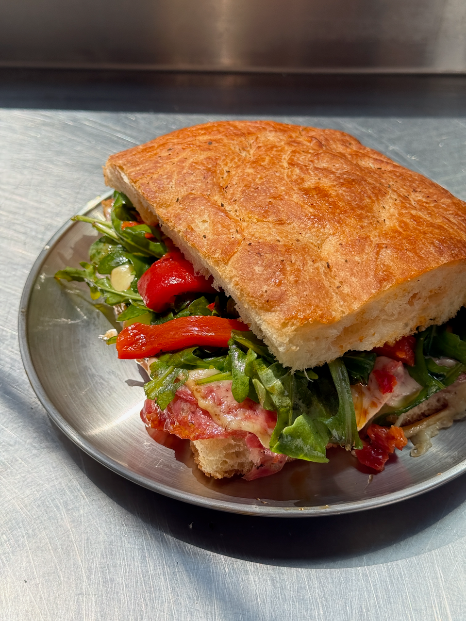 hot honey salami | envoy - coffee, matcha, focaccia (also brunch)